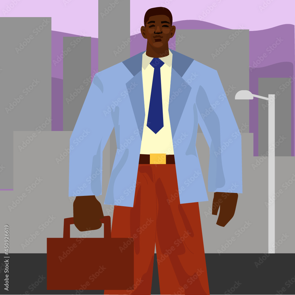 Black Businessman Stock Vector | Adobe Stock