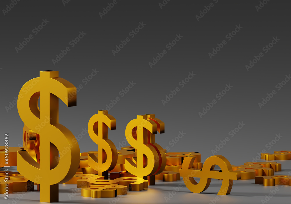 Set of US dollar symbols. American dollar logos. American currency ...