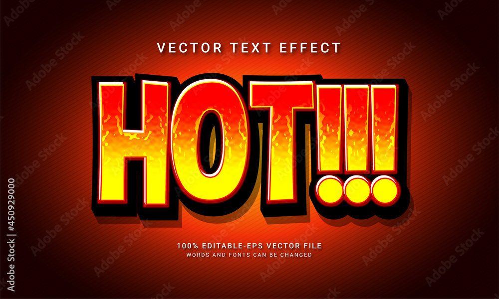 Hot comic editable text style effect themed minimalist cartoon style ...