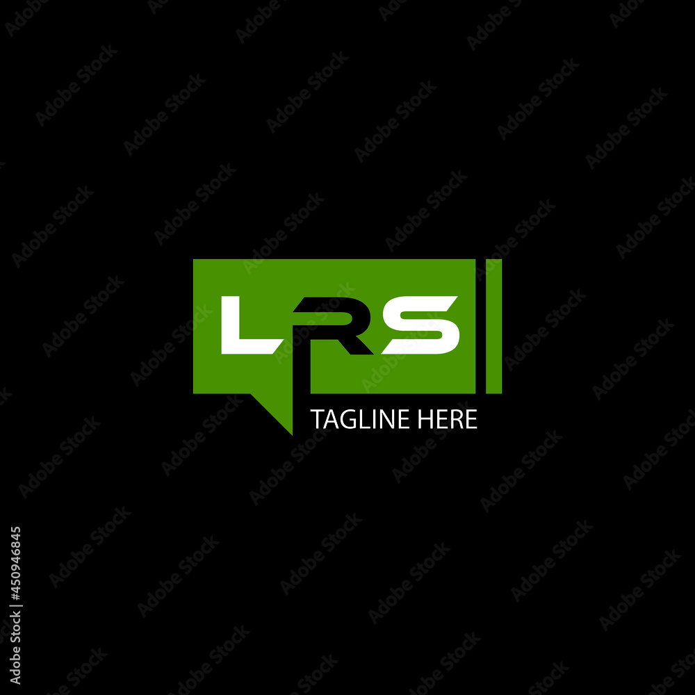LRS letter logo design on black background.LRS creative initials letter ...