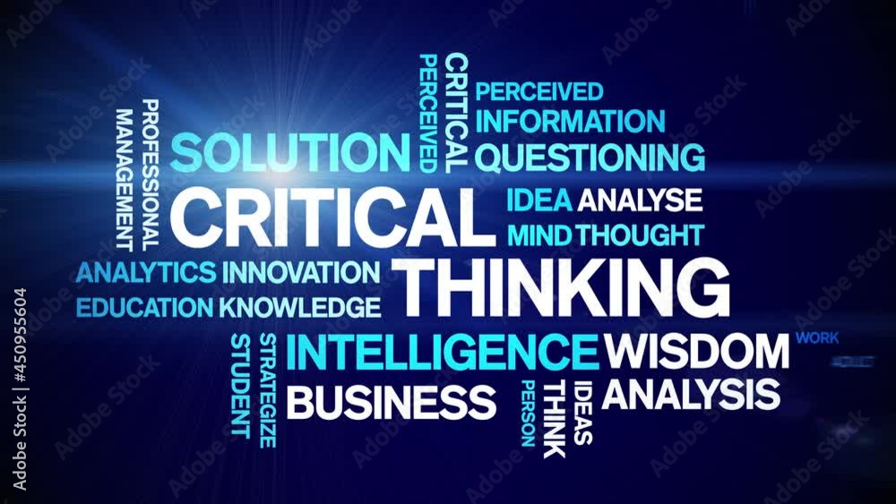 critical thinking Animated tag word cloud;text design animation ...