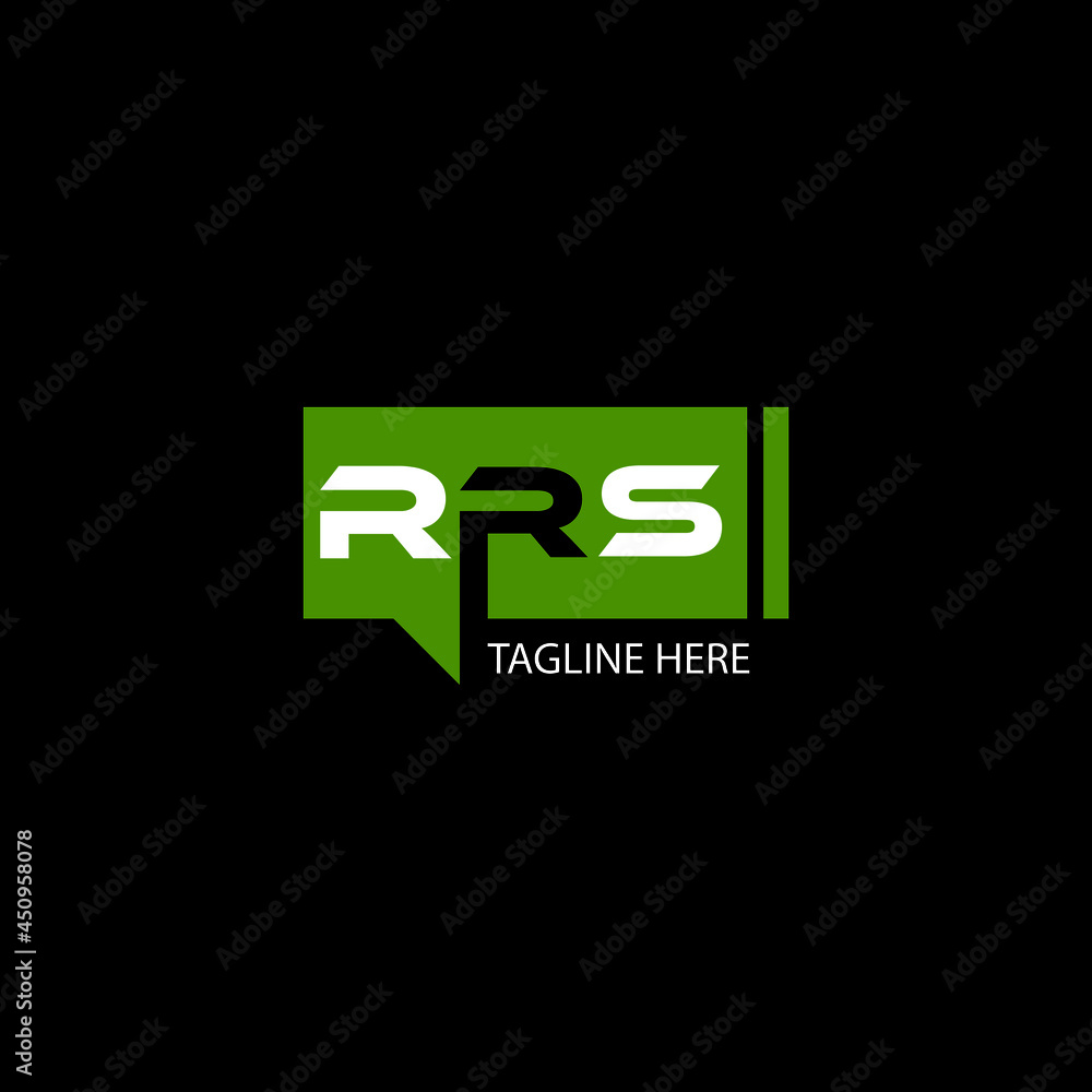 RRS letter logo design on black background.RRS creative initials letter ...