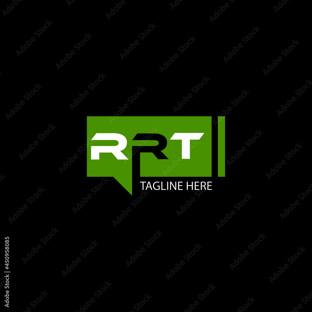 RRT letter logo design on black background.RRT creative initials letter ...