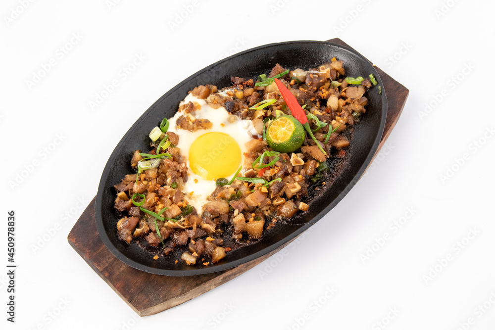 sizzling pork sisig Stock Photo | Adobe Stock