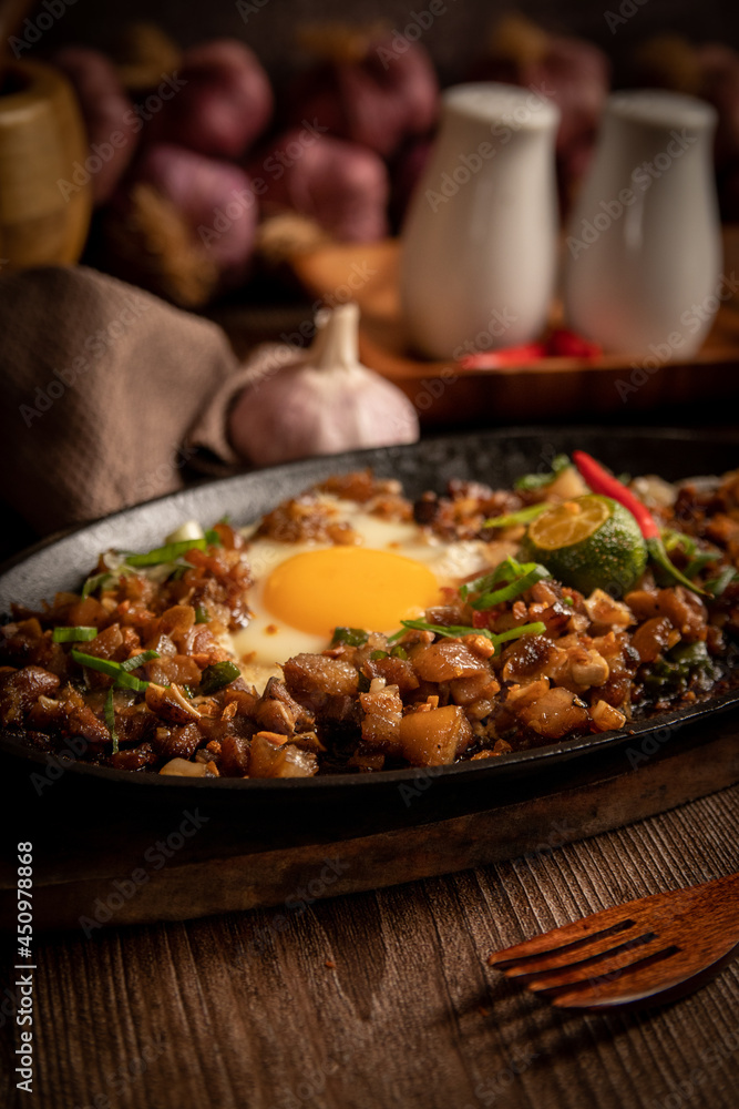 sizzling pork sisig Stock Photo | Adobe Stock