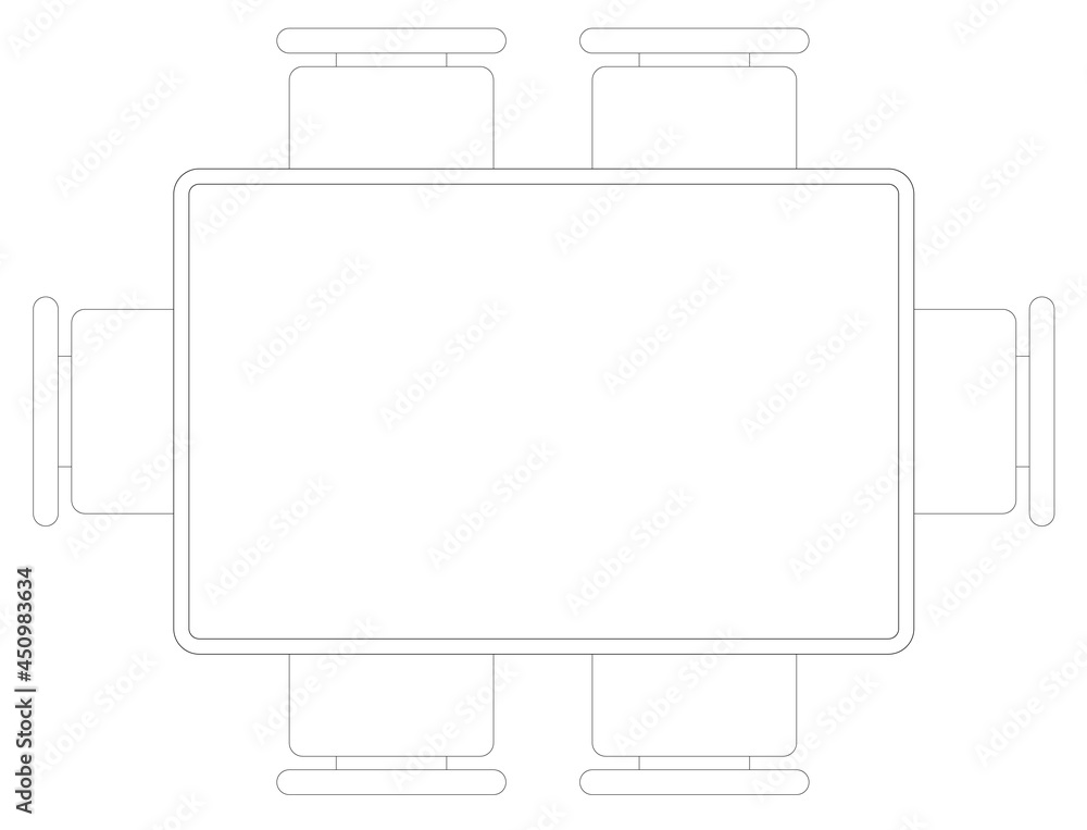 2D CAD plan drawing various sizes and designs of dining table and ...