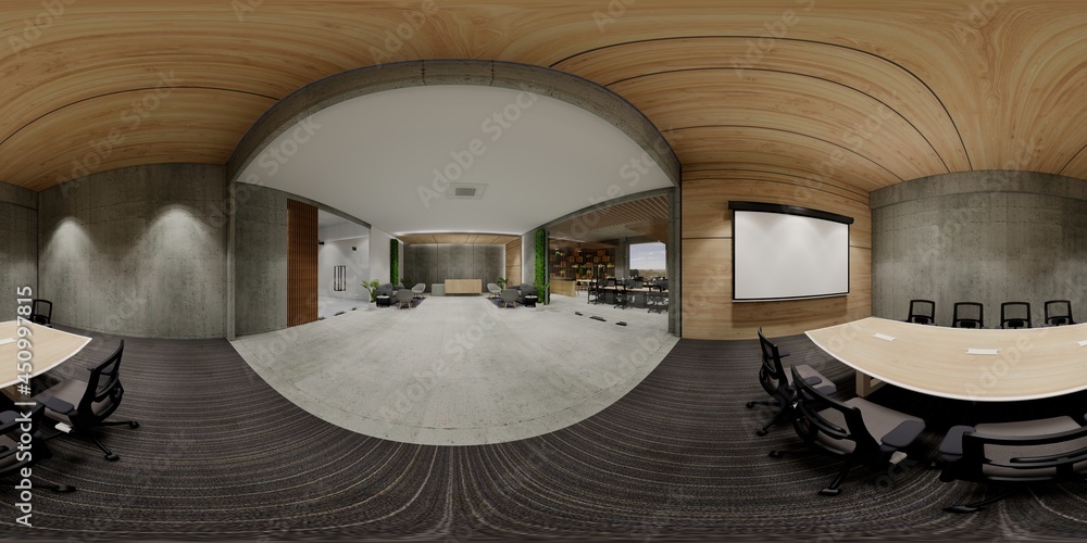 3d illustration spherical 360 vr degrees, a seamless panorama of the ...