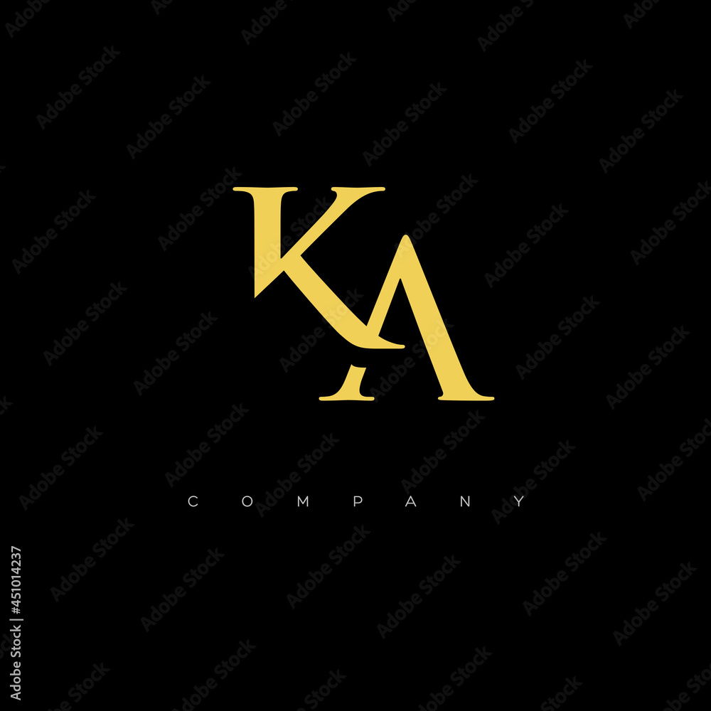 Initial KA logo design vector Stock Vector | Adobe Stock