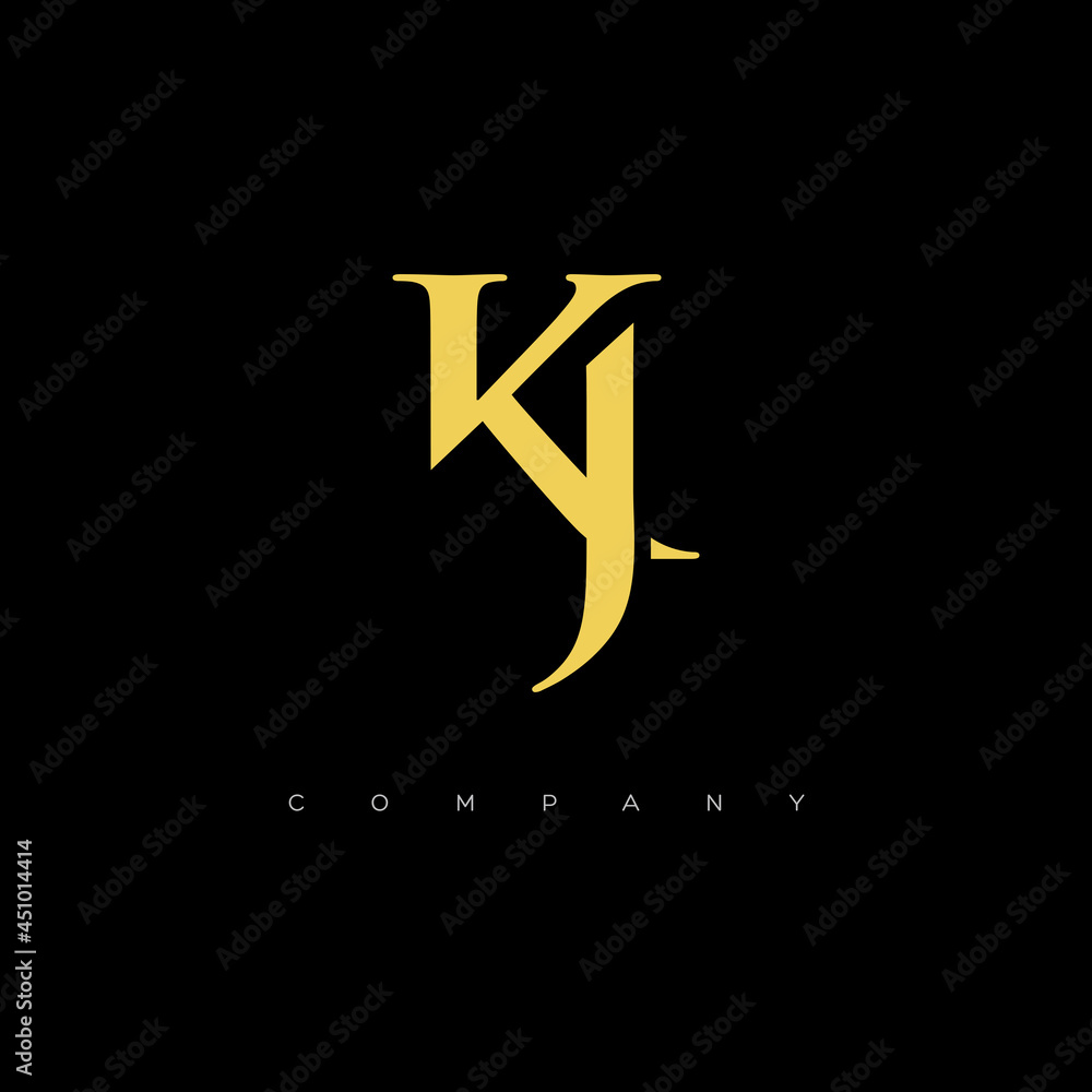 Initial KJ logo design vector Stock Vector | Adobe Stock