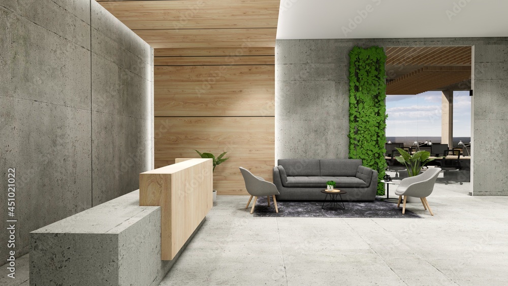 Interior Empty Modern Loft Office open space modern office footage ...