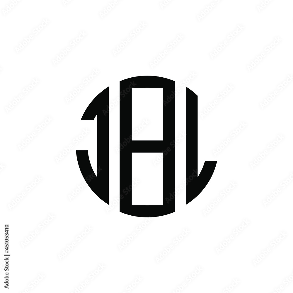 Vecteur Stock JBL letter logo design. JBL modern letter logo with black ...