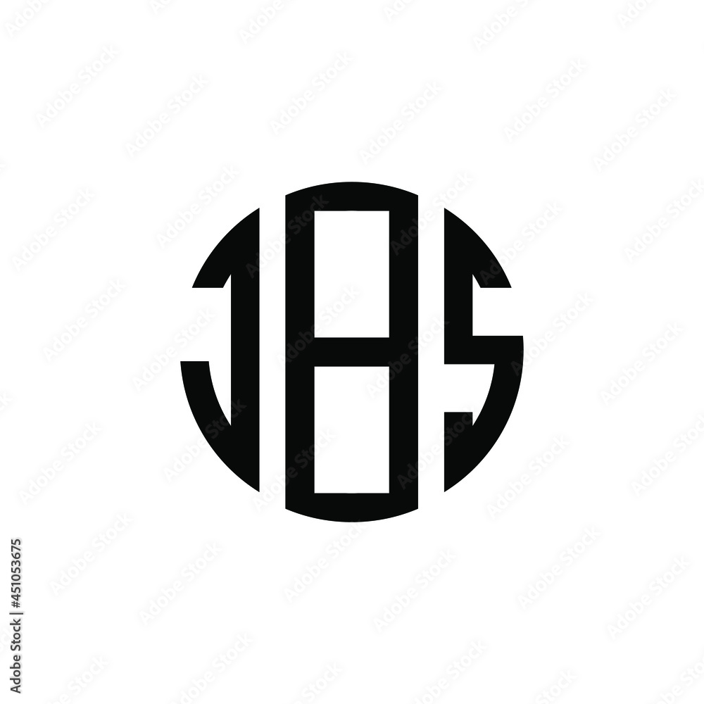 JBS letter logo design. JBS modern letter logo with black background ...