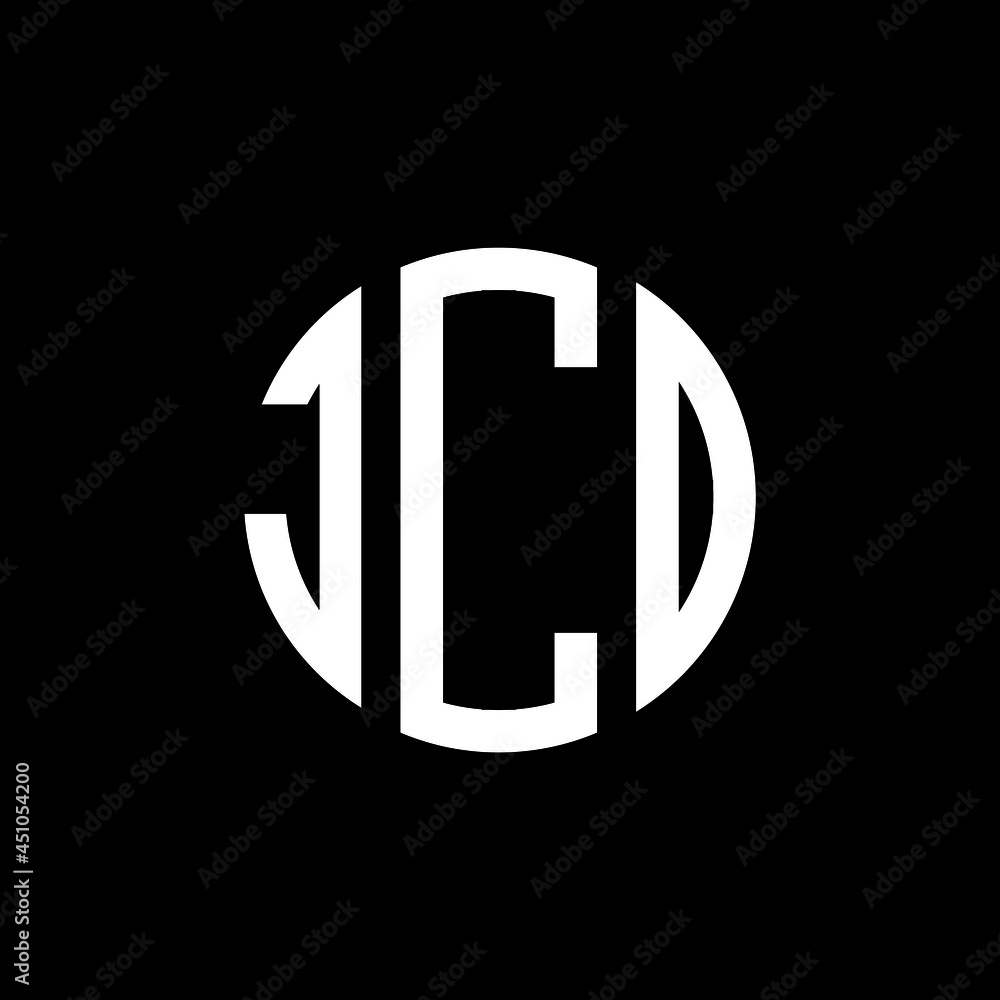 JCD letter logo design. JCD modern letter logo with black background ...