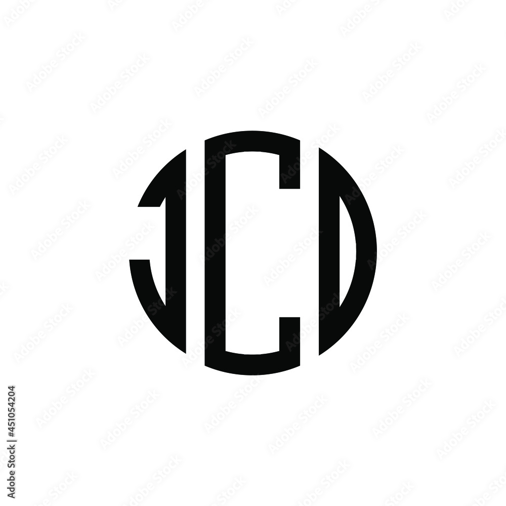 JCD letter logo design. JCD modern letter logo with black background ...