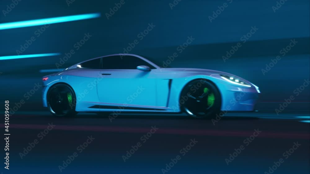 Gameplay of a Racing Simulator Video Game with Interface. Computer ...