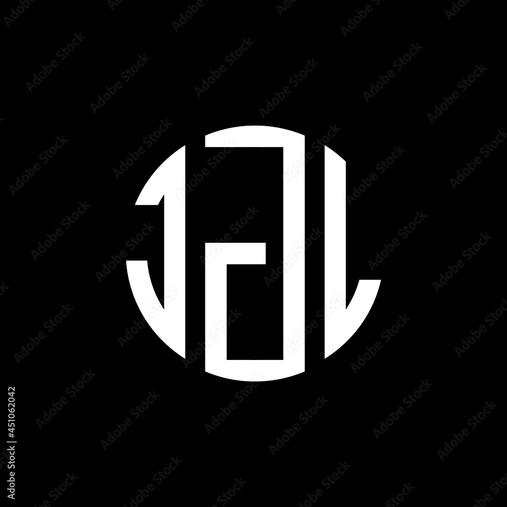JJL letter logo design. JJL modern letter logo with black background ...
