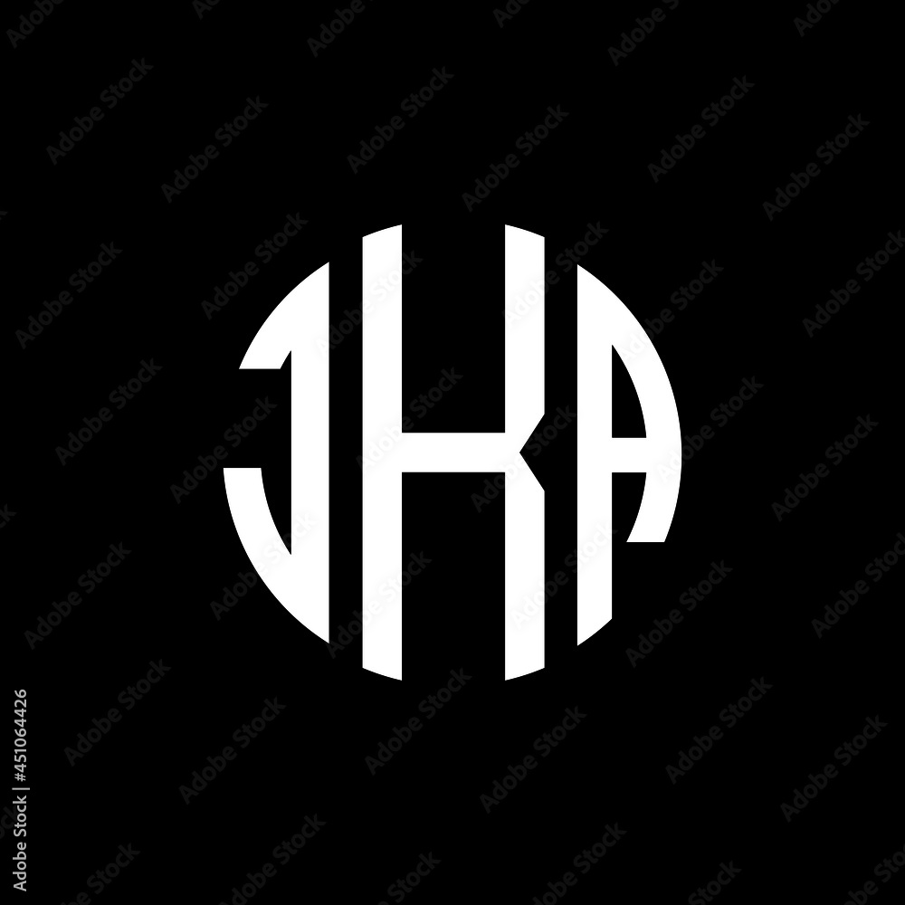 JKA letter logo design. JKA modern letter logo with black background ...