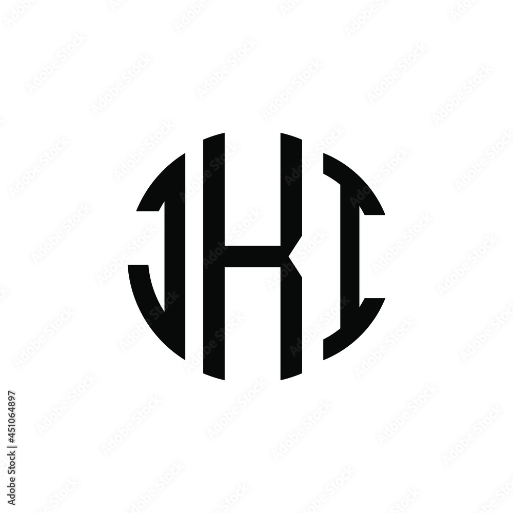 JKI letter logo design. JKI modern letter logo with black background ...