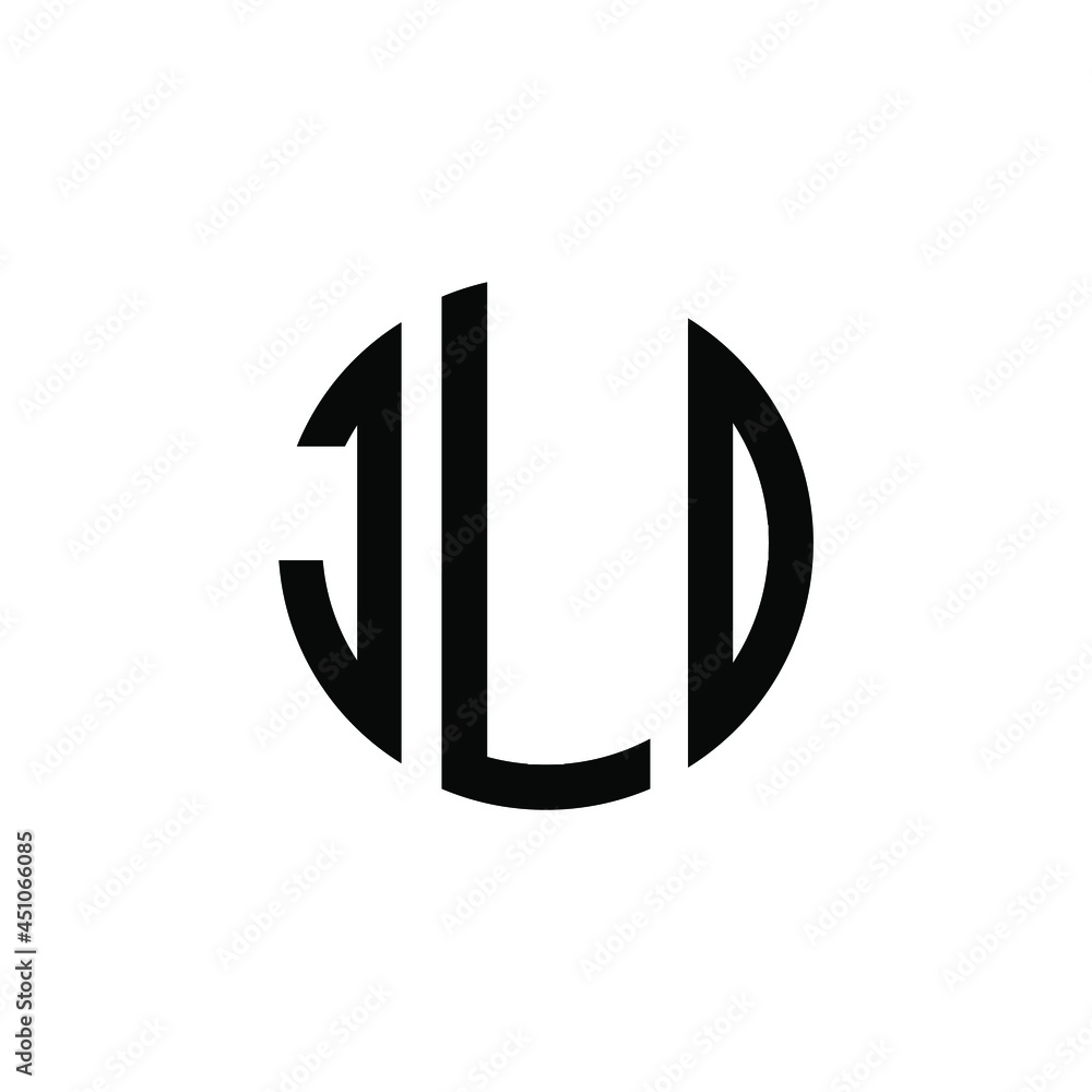 JLD letter logo design. JLD modern letter logo with black background ...