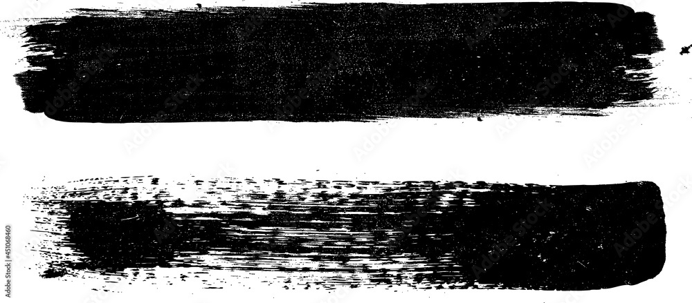 Grunge Paint stripe . Vector brush Stroke . Distressed banner . Black ...