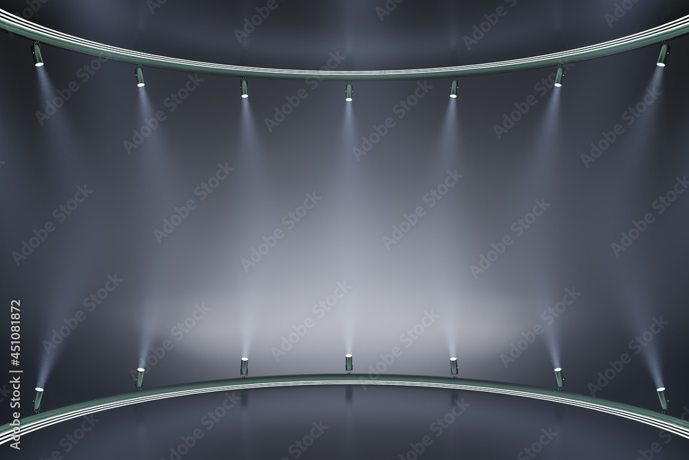 Creative stage background with mock up place and illumination ...
