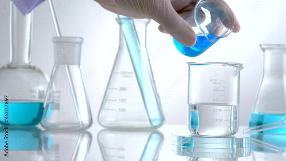 White background research experiments in the laboratory. Equipment and ...