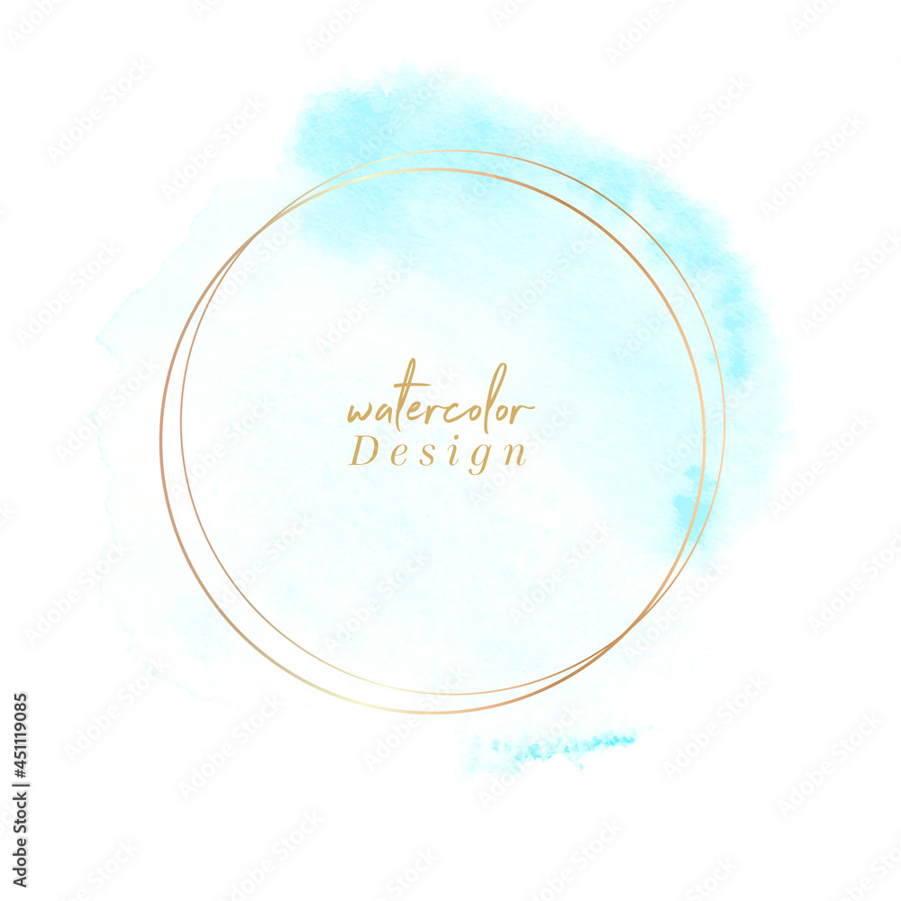 Watercolor aqua blue paint background - Vector. Perfect art abstract ...
