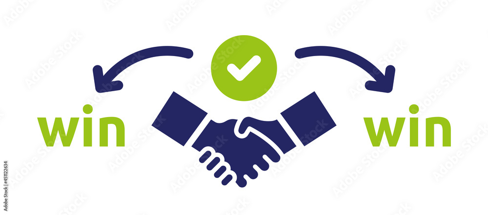 Win-win deal icon. Containing handshake icon vector illustration. Stock ...