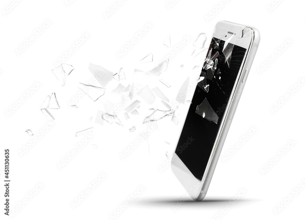 Broken White Iphone Screen