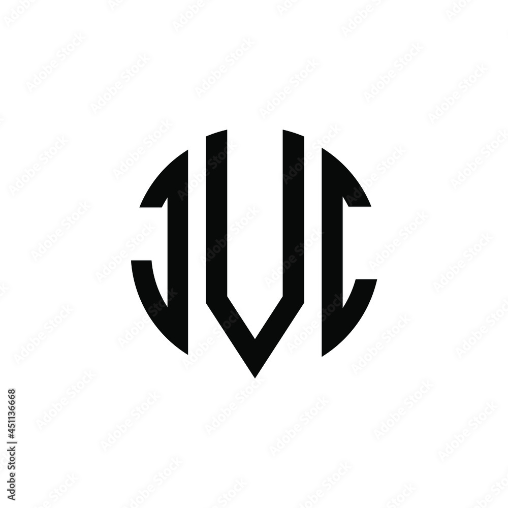 Vecteur Stock JVC letter logo design. JVC modern letter logo with black ...