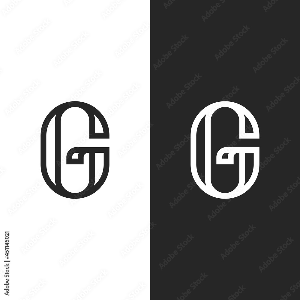Letter G logo with aesthetic line composition. Can be used for various ...
