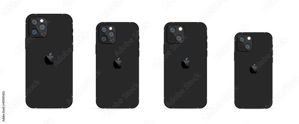 New iPhone 13 Pro Max. Mock-up screen iphone and back side iphone ...