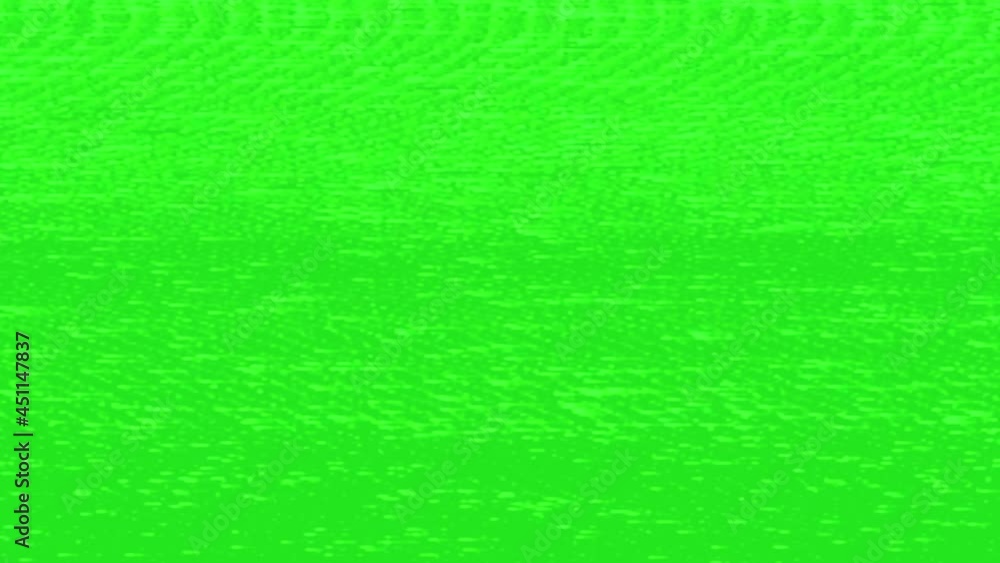 Green screen with VHS interference. Video Damage. Jitter, defects ...