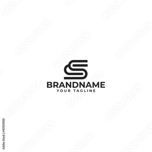 initial letter s c cs sc monogram logo design. minimal vector graphic ...