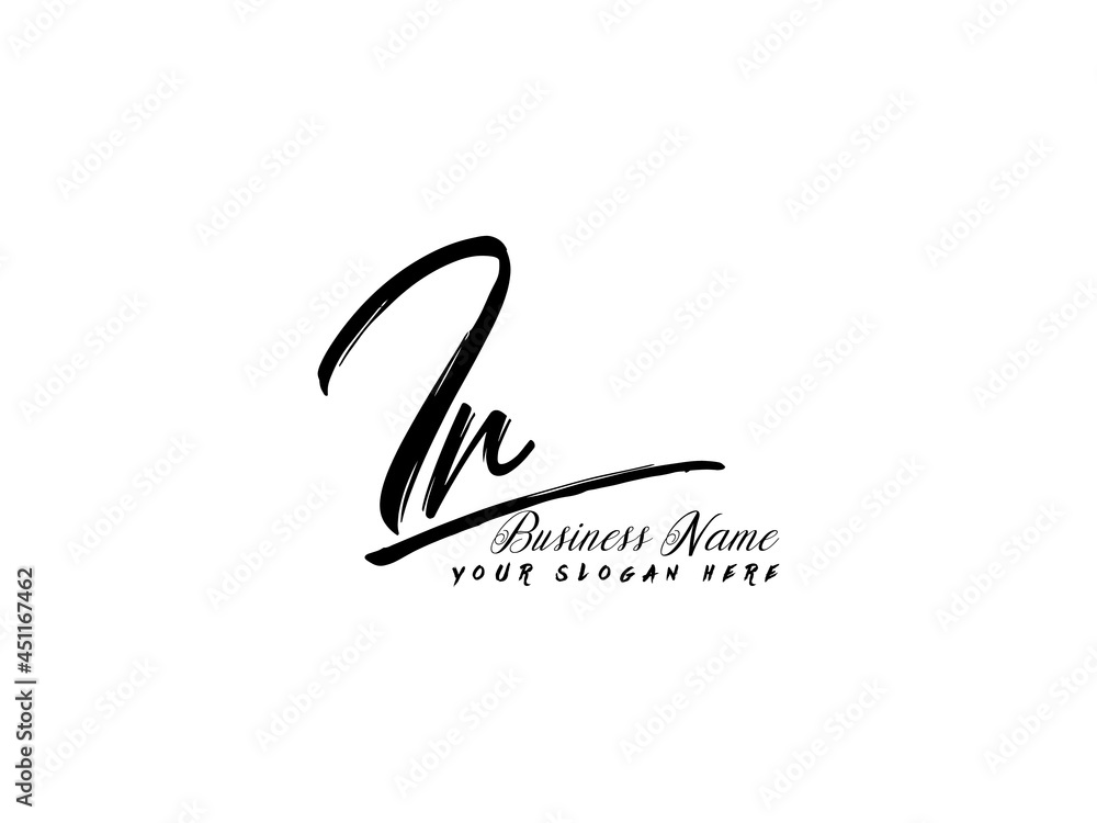 Initial IR Brush Logo, Signature ir letter Logo template vector stock ...