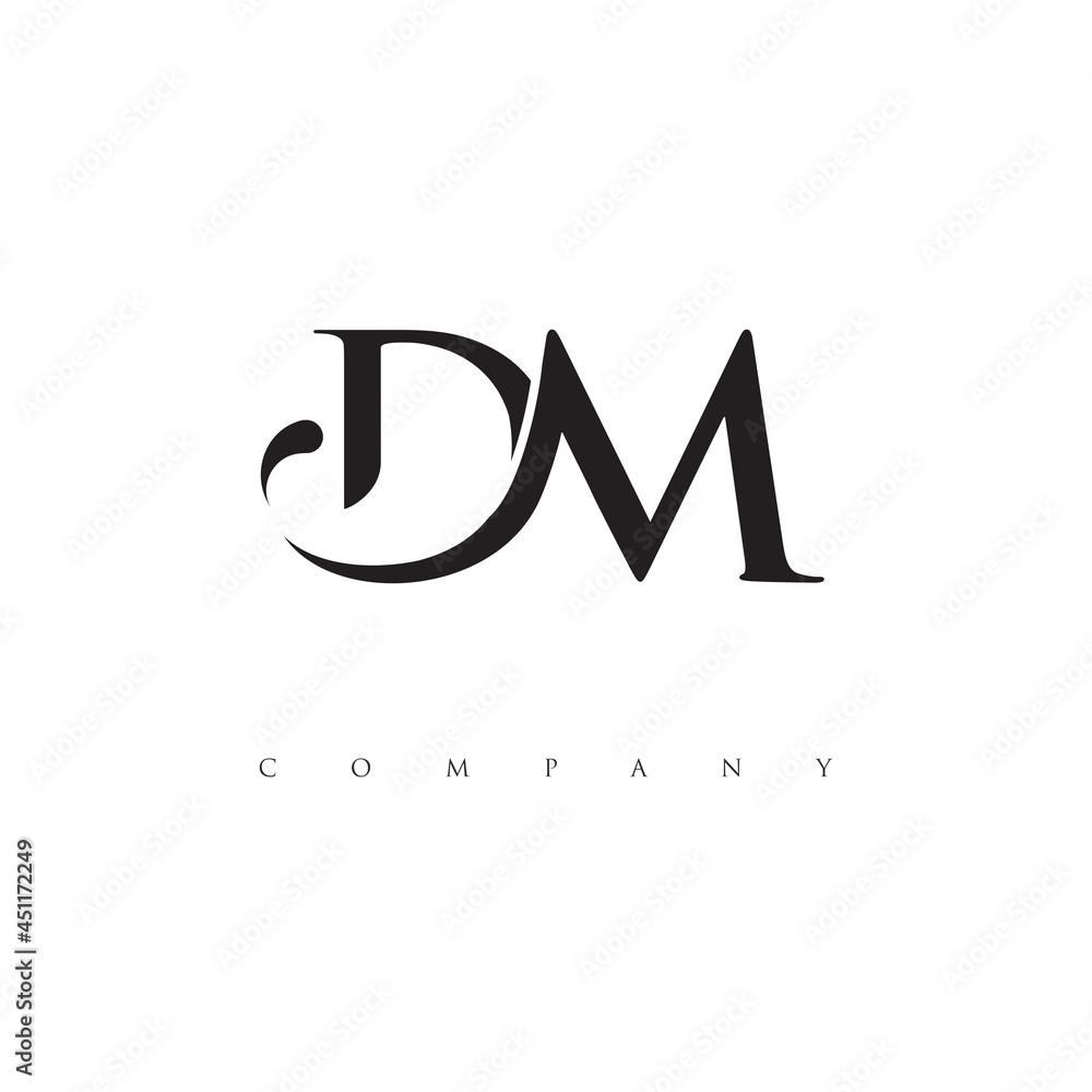 Initial DM logo design vector Stock Vector | Adobe Stock