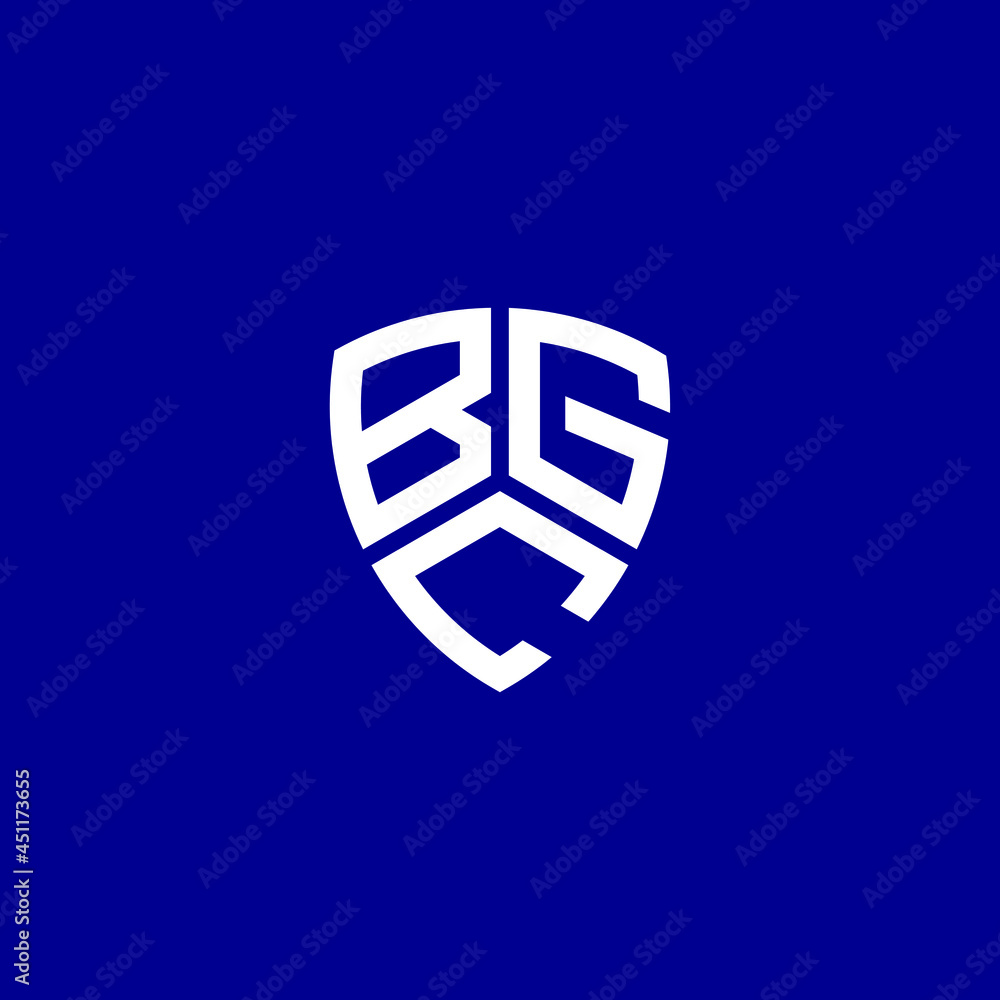 BGC letter logo design on blue background. BGC creative initials letter ...