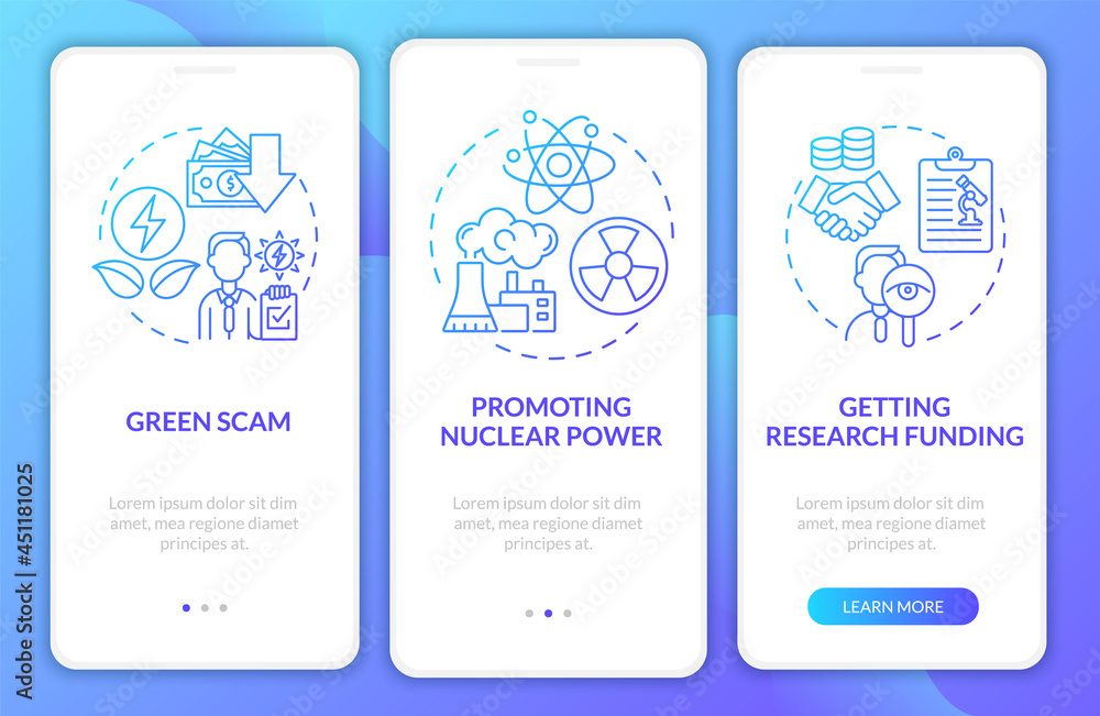 Green scam gradient onboarding mobile app page screen. Getting research ...