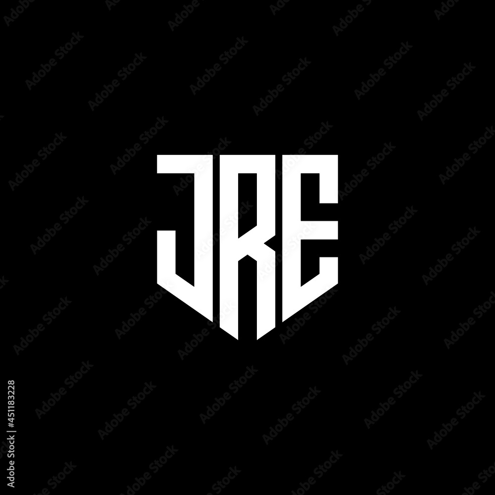 Vecteur Stock JRE letter logo design on white background. JRE creative ...