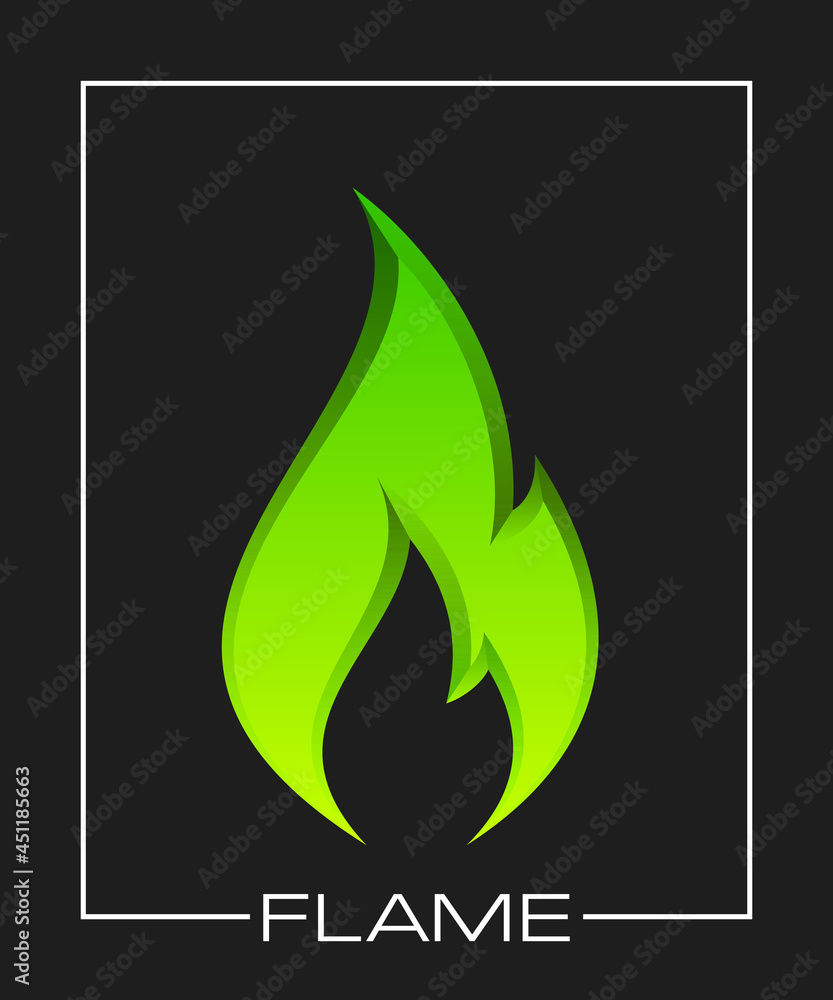 Flammable symbol. Icon with picture flame of fire. Highly flammable ...