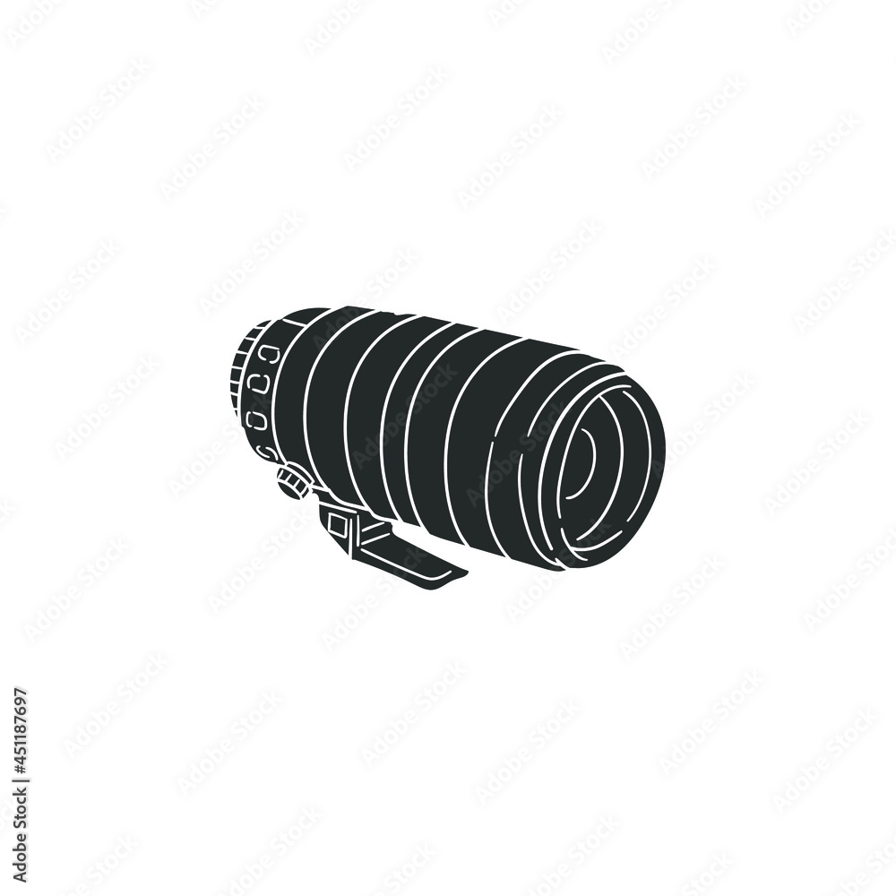 Camera Focus Icon Silhouette Illustration. Photography Vector Graphic ...