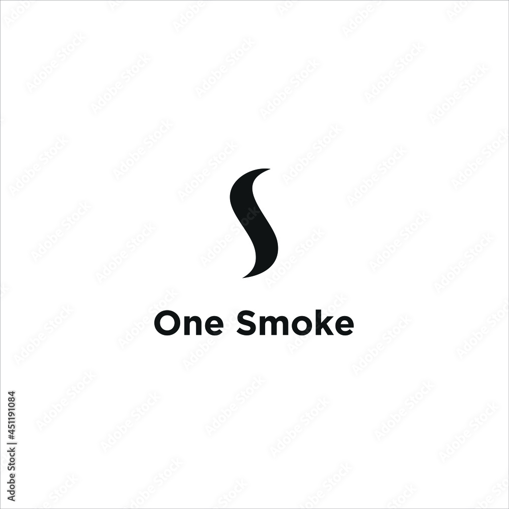logo smoke one initials S lettering design inspiration Stock Vector ...