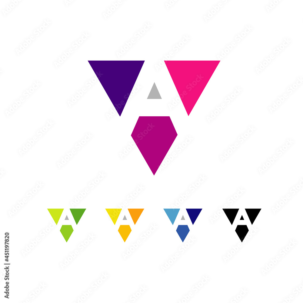 letter a modern triangle Stock Vector | Adobe Stock