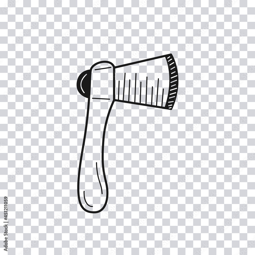 Hand drawn Ax isolated on transparent background. Vector illustration ...