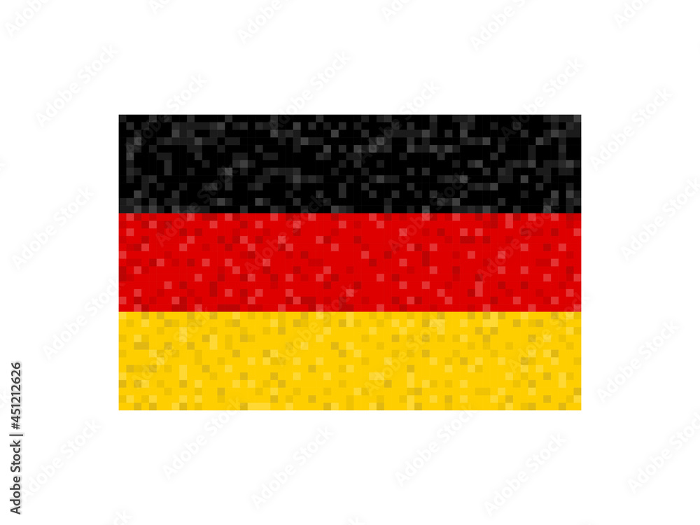 Germany flag pixel art. 8-bit Germany flag sign. Design for a festive ...