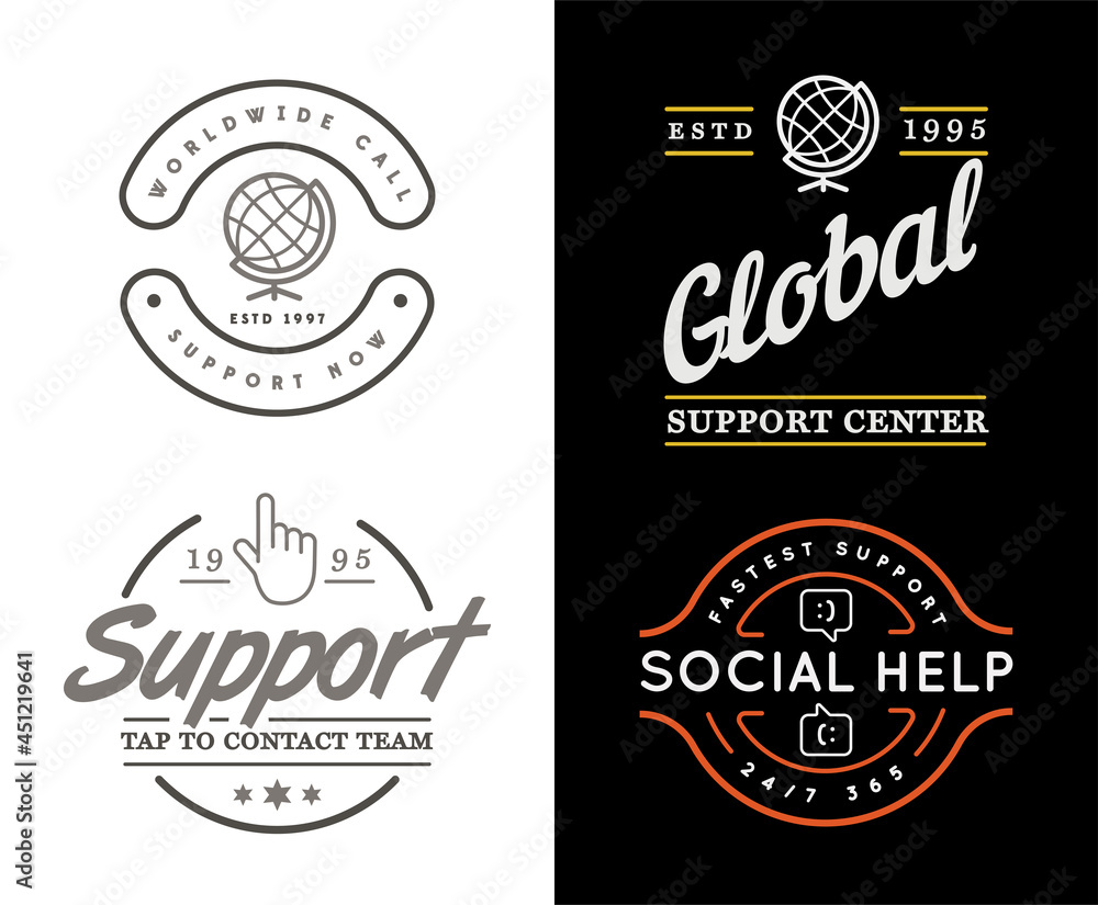 Set of Support Contact Center Service Elements and Assistance Support ...