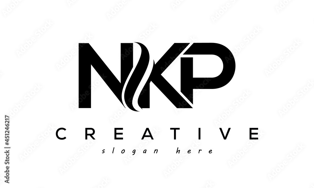 Letter NKP creative logo design vector Stock Vector | Adobe Stock