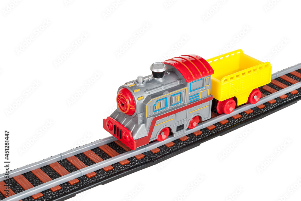 Toy train, locomotive, battery-powered steam locomotive with electric ...
