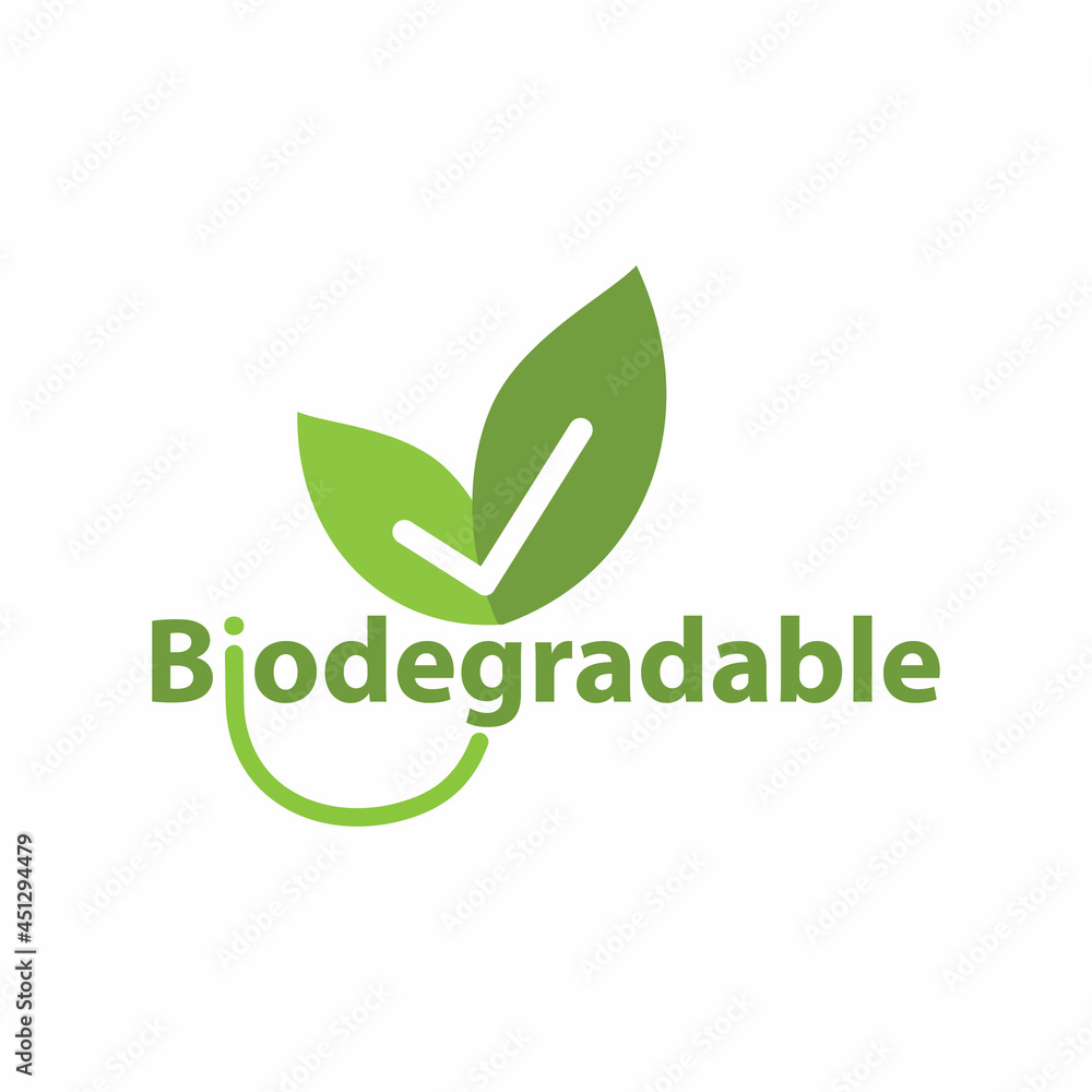Symbol for biodegradable product, icon, vector. Stock Vector | Adobe Stock