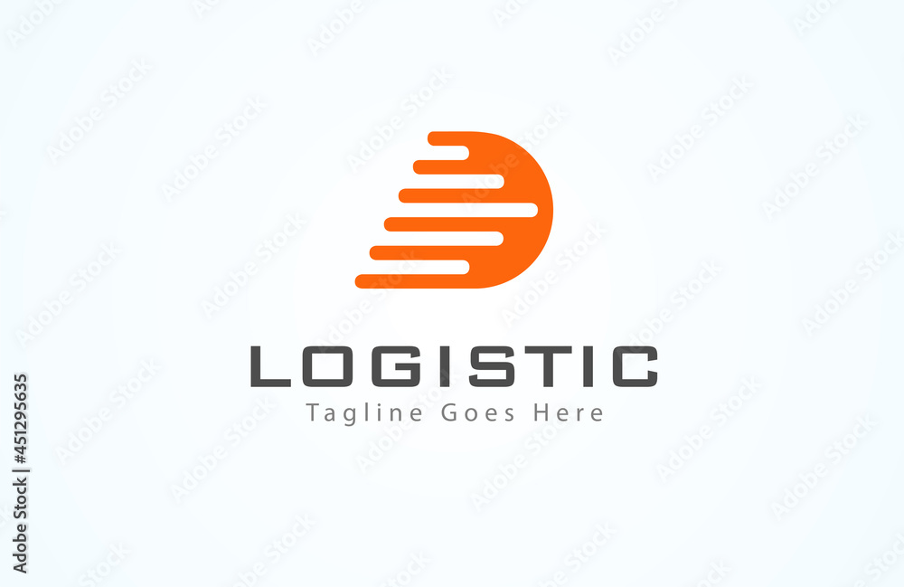 Logistic Logo. the combination of arrows and the letter D forms a ...